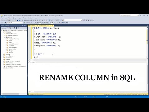 How to RENAME COLUMN in table in SQL