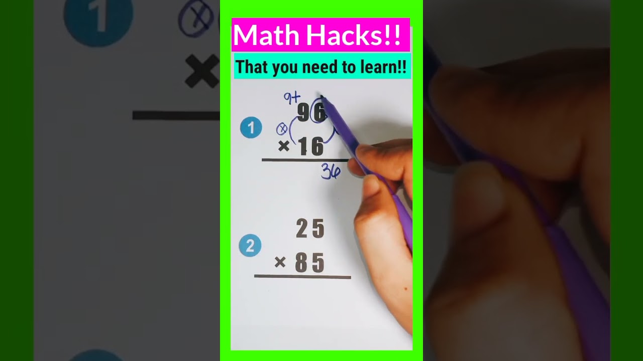 PART 250: MATH TRICKS TUTORIALS