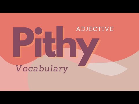 What is the meaning of Pithy?