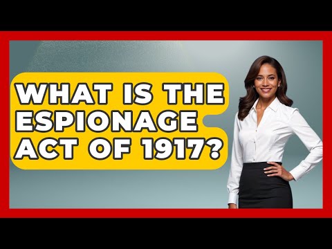 What Is The Espionage Act Of 1917? - We Are Liberal