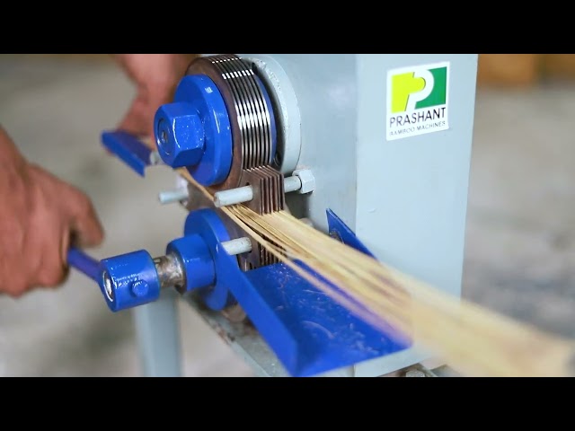 Bamboo Stick Making Machine - Inside Knot Remover with Slicing & Sizing ...