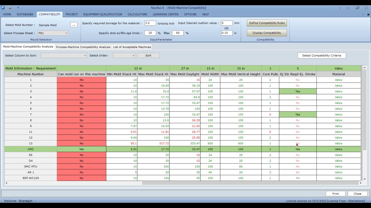 Using the Database and the Compatibility Module in the Nautilus Software