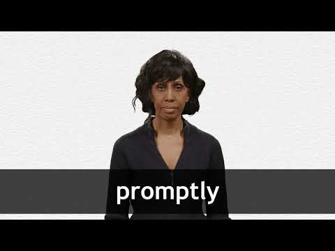 How to pronounce PROMPTLY in American English