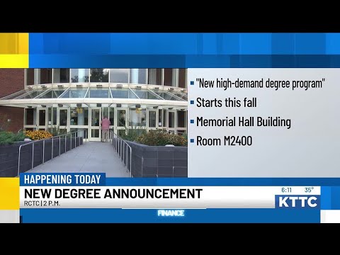 New degree announcement at RCTC happening Tuesday