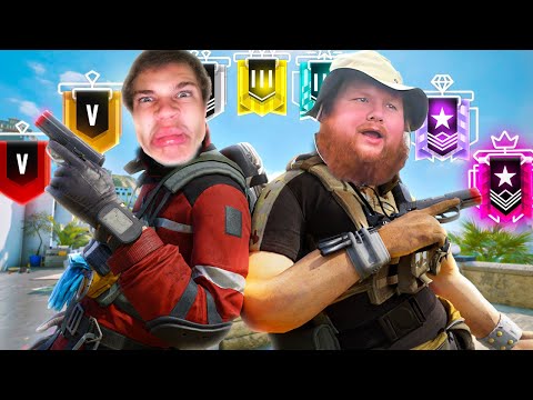 Jynxzi & CaseOh 2v2 Vs EVERY Rank (Rainbow Six Siege)