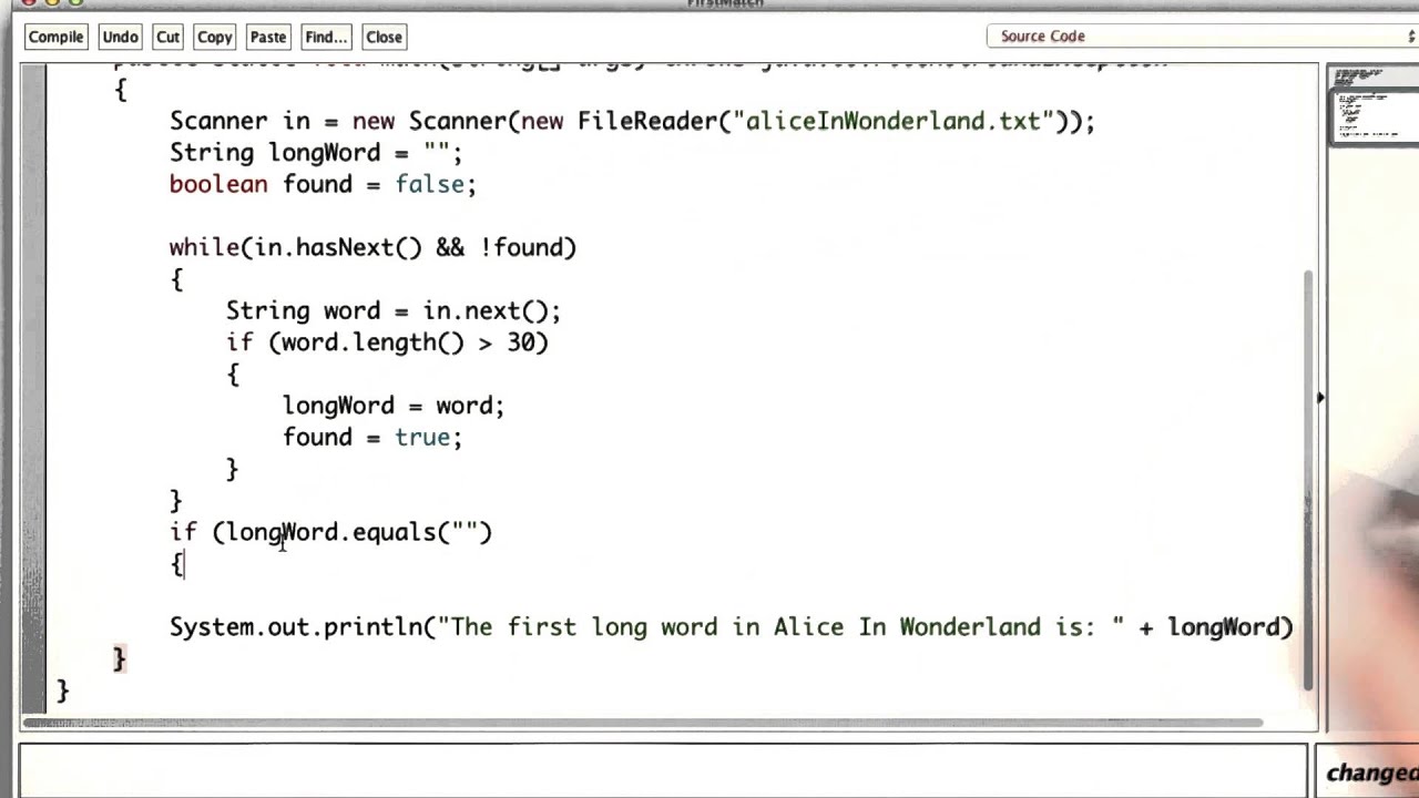 Fix the Long Word Finding Code - Intro to Java Programming