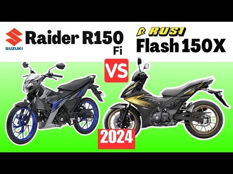 Suzuki Raider R150 Fi vs Rusi Flash 150 X | Side by Side Comparison | Specs & Price | 2024