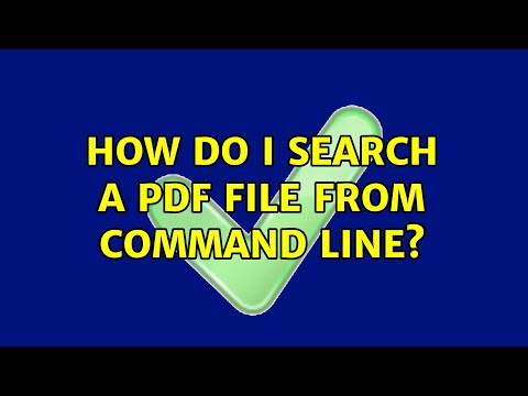 Ubuntu: How do I search a PDF file from command line? (3 Solutions!!)
