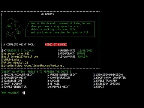 Mr.Holmes - OSINT Tool