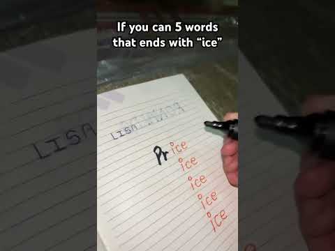 If you can 5 words π€©that ends with ice πβ¨ππ«Άπ»|| #subscribe #trending #ice