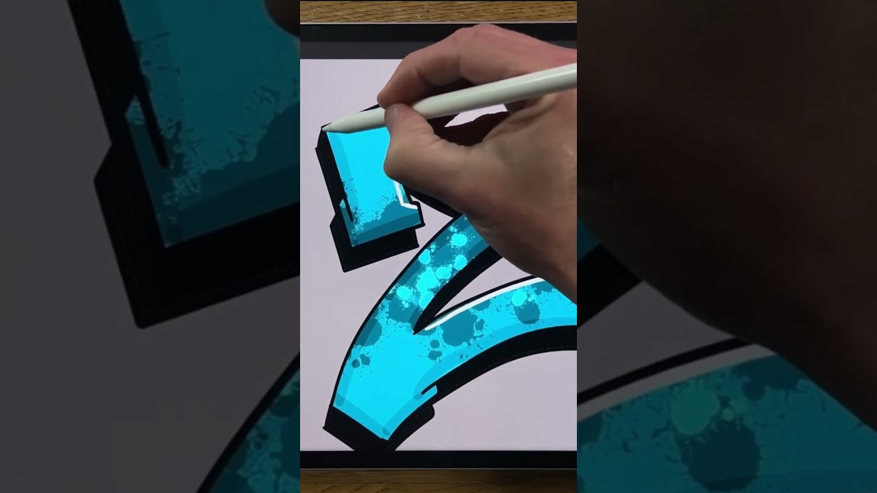 Graffiti alphabet A to Z a procreate tutorial #graffitiletters