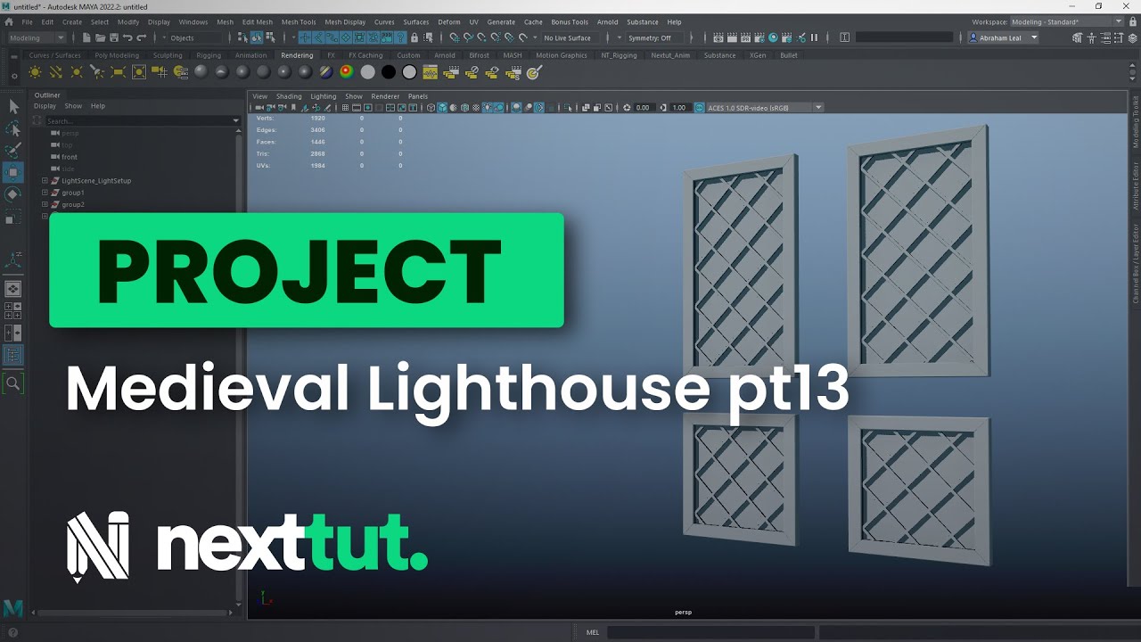 Maya Modelling Tutorial | Medieval Lighthouse Part 13