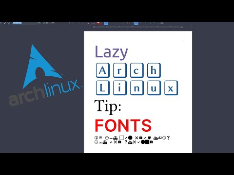 Minimal-ish Arch Linux Tip: Installing Fonts