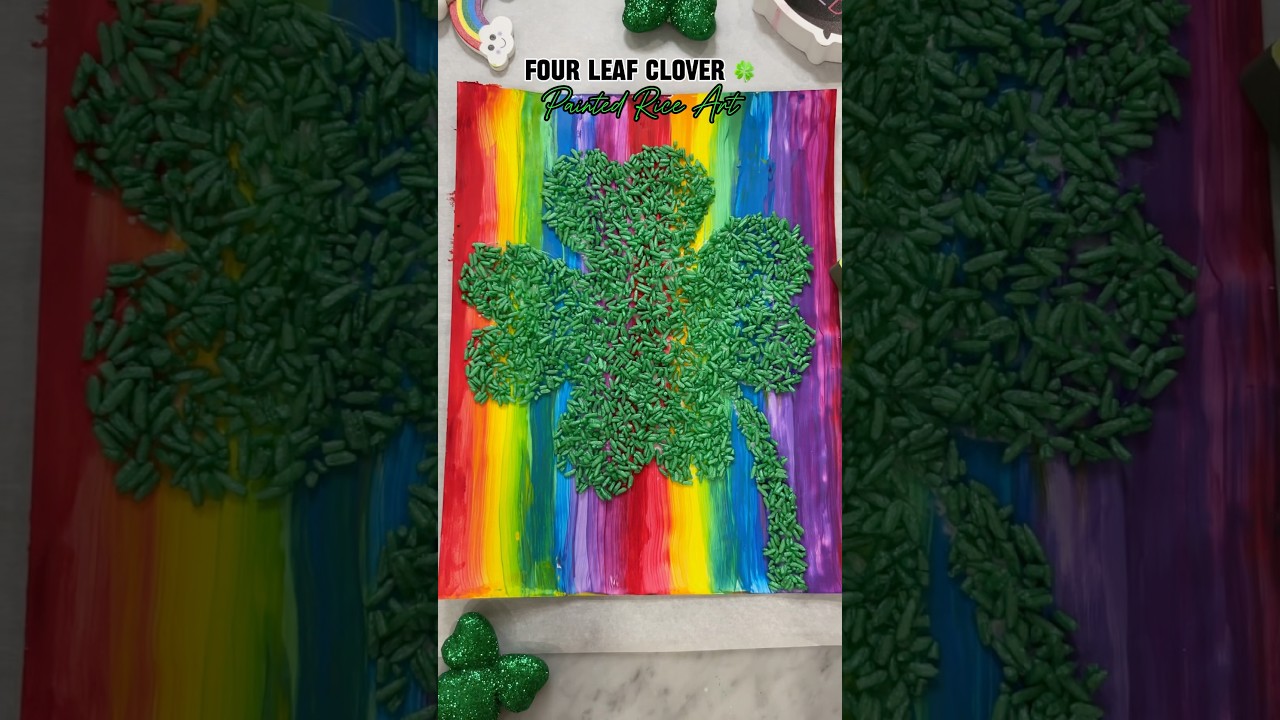 Feeling lucky?🍀 Try this St. Patrick's Day Clover Craft w/ the kids! #shorts #stpatricksday #crafts