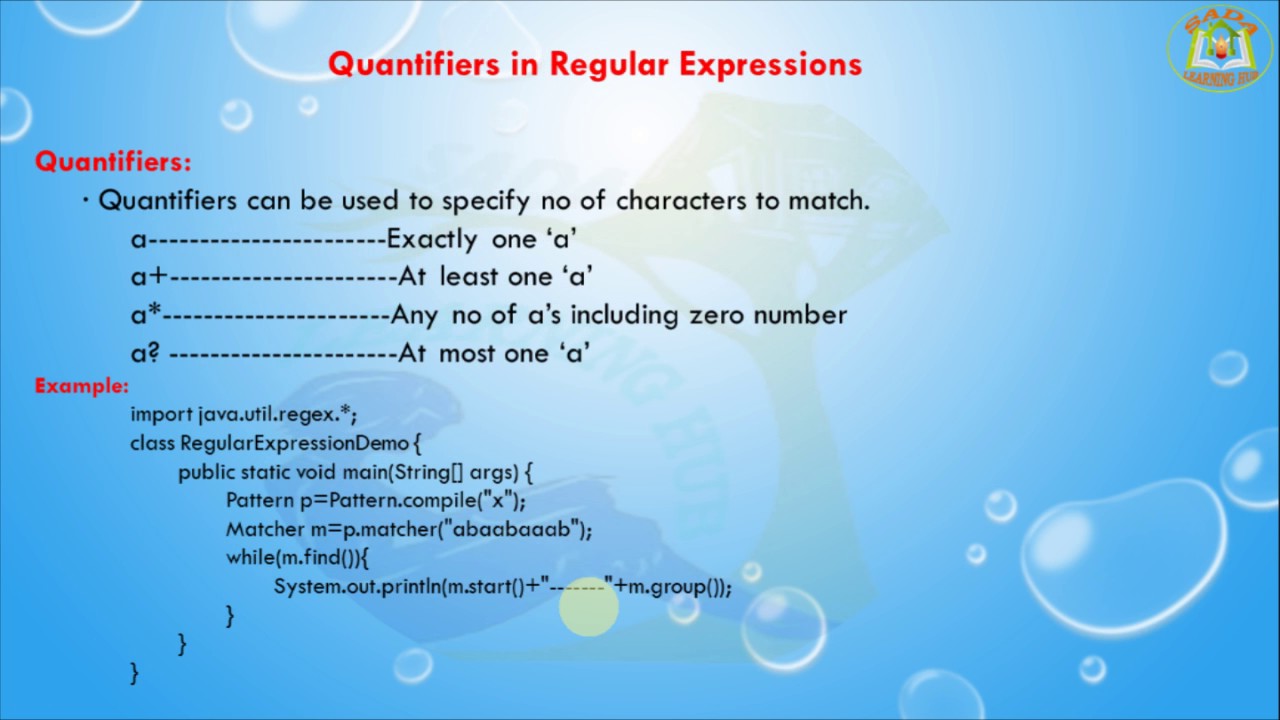 Lesson - 2 : REGEX - Predefined Character classes and Quantifiers in REGEX Java Programming