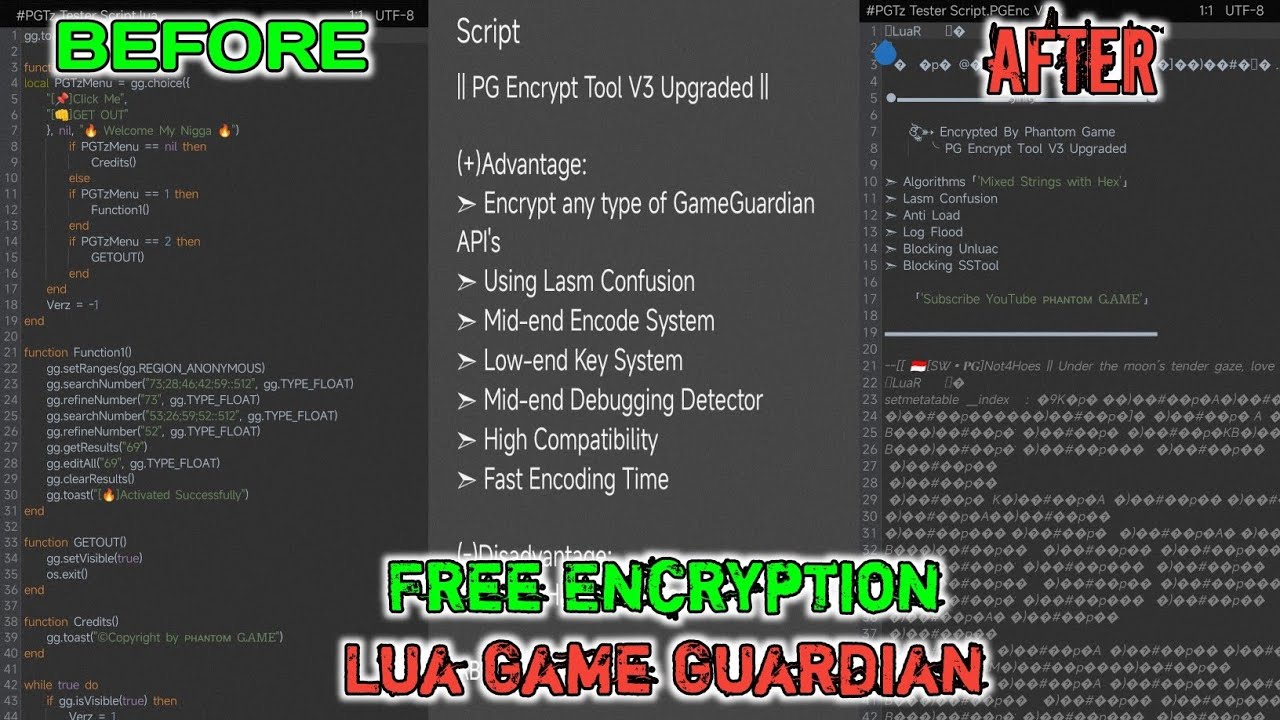How to Encrypt Script Lua Game Guardian || Encryption V3 Upgraded || - 2025