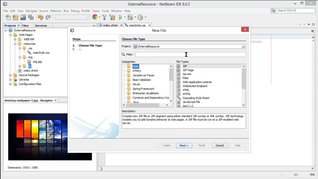 Java Server Faces CSS and Javascript