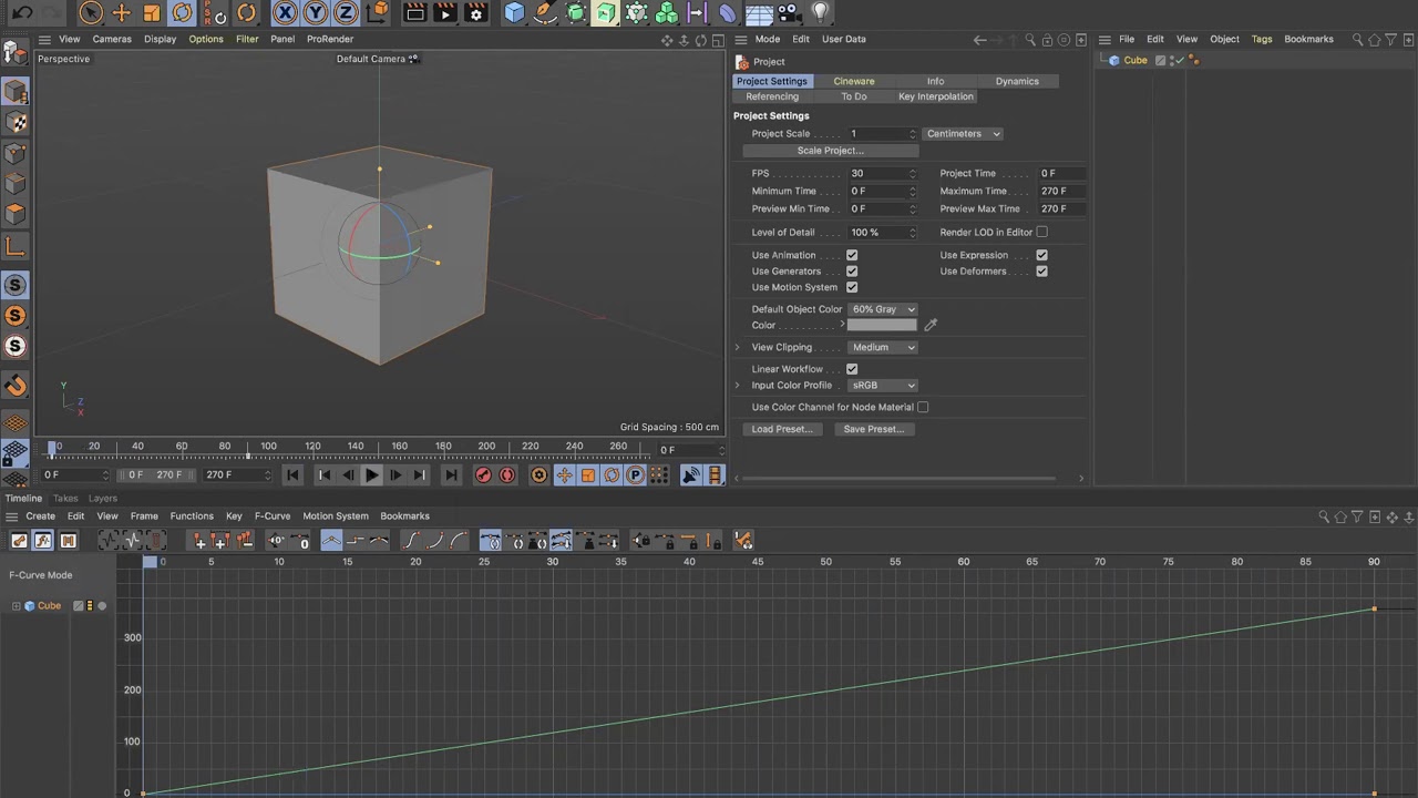 Repeating Keyframes in Cinema 4D