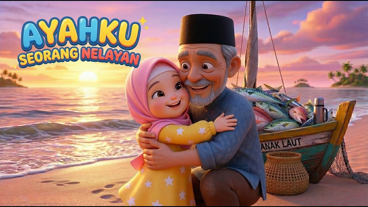 Ayahku Seorang Nelayan 🎣🌊 | Lagu Anak Anak Balita TK PAUD | Lagu Hari Nelayan Indonesia