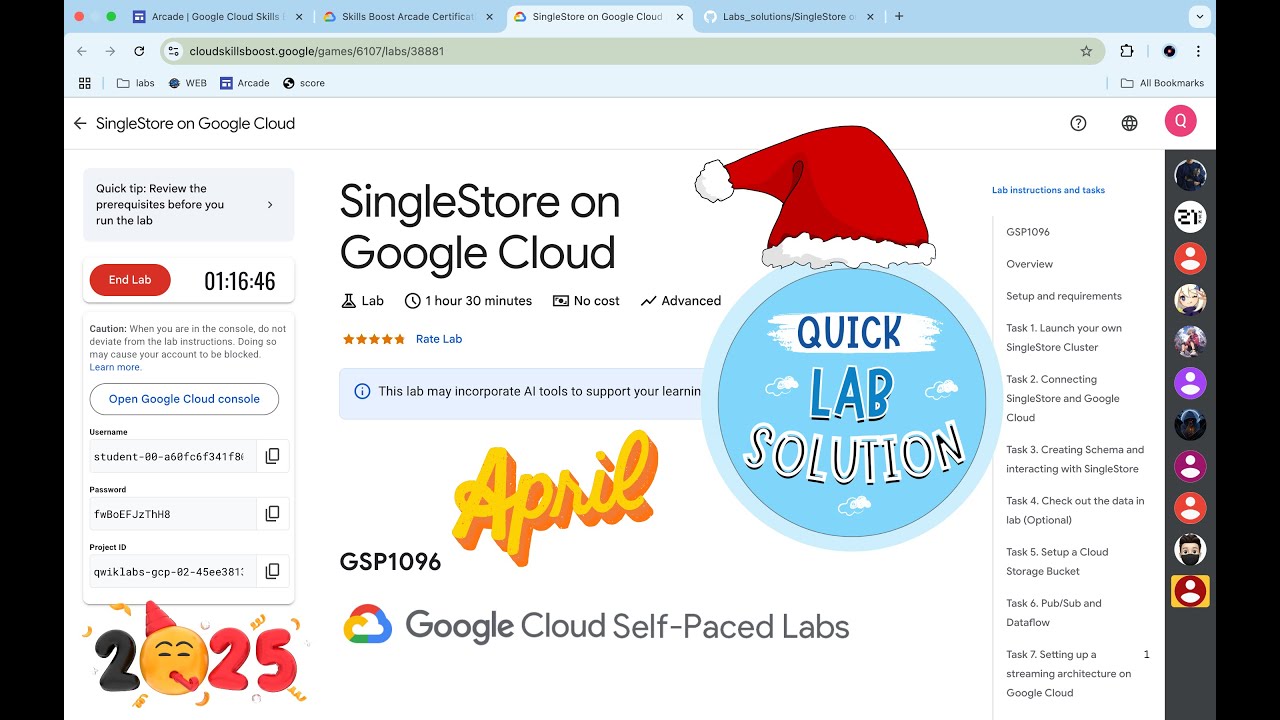 [2025] SingleStore on Google Cloud | #qwiklabs | #GSP1096 | [With Explanation🗣️]