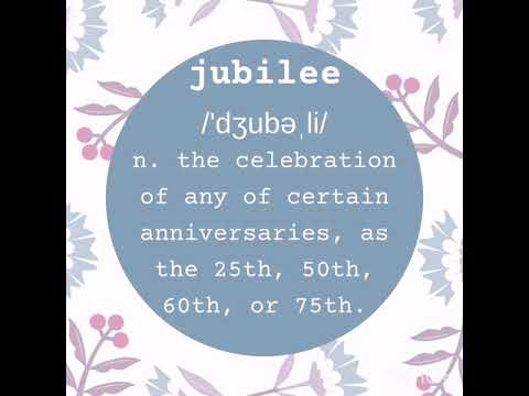 A word a day keeps the dictionary away - jubilee