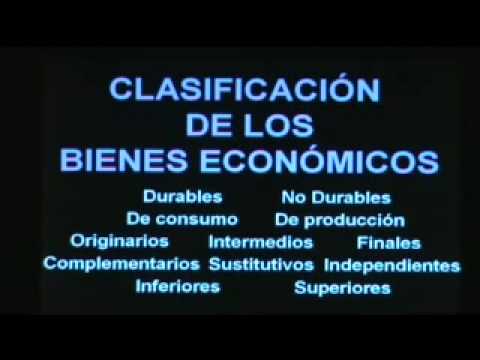 Clasificación de los bienes económicos | ECONOMÍA EN EL INSTITUTO