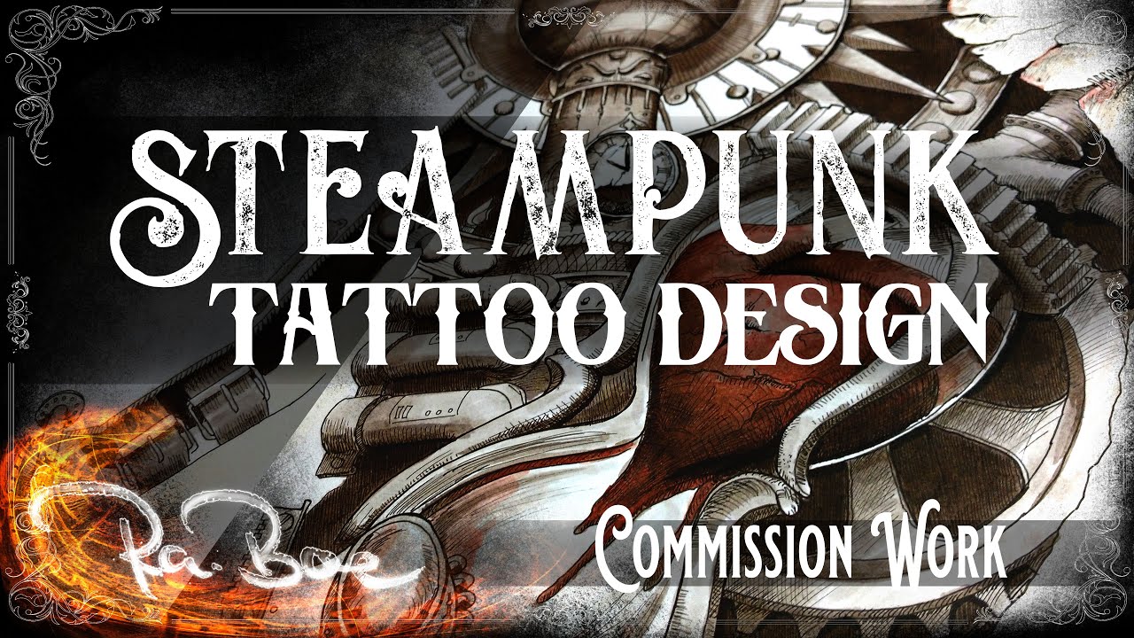 STEAMPUNK TATTOO DESIGN P2 | Ink Drawing Tattoo Commission