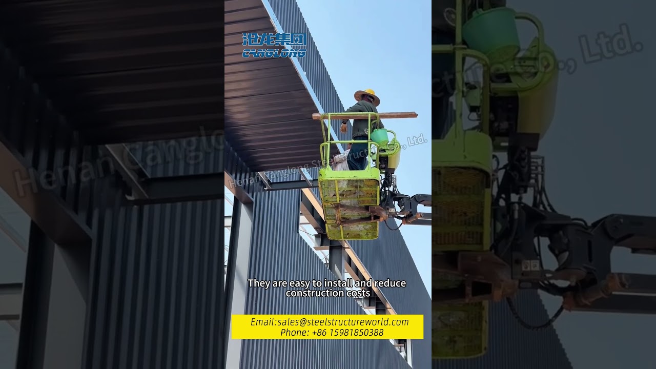 Color-coated steel plate exterior walls shorten factory construction period by 40% #steelstructure