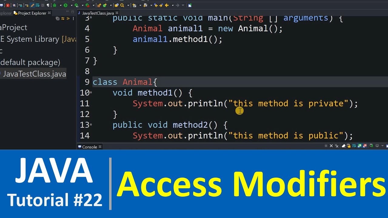 Java Tutorial #22 - Access Modifiers in Java Programming