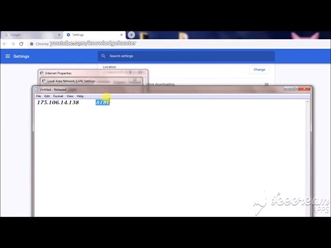 change proxy settings in chrome web browser
