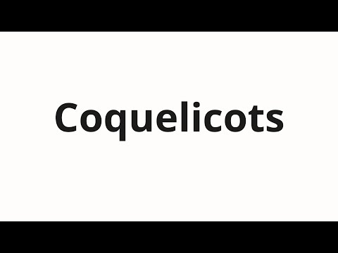 How to pronounce Coquelicots