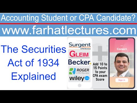 Securities Act of 1934 Explained for CPA Exam