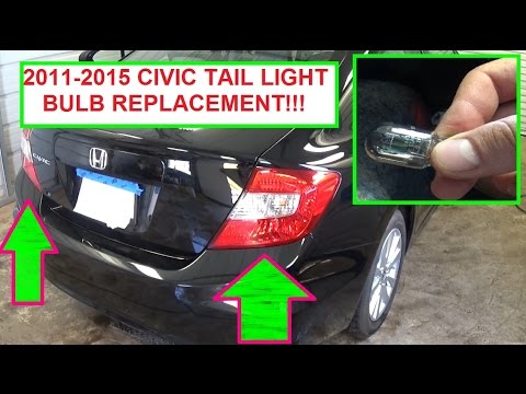 How to Replace Both Taillight Bulbs on a 1996-2015 Honda Civic (Left ...