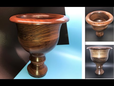 Woodturning - Copper Owl Copper Cup, Special Black Walnut Glue-Up