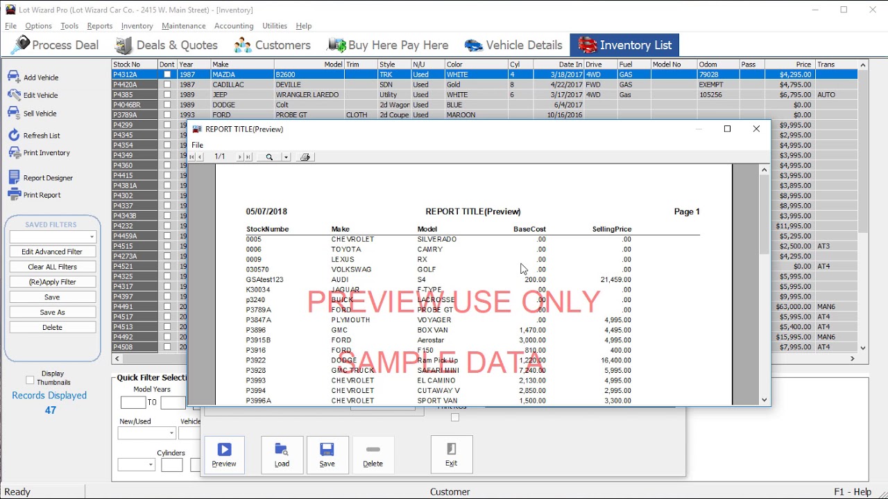 How to build a custom report in Lot Wizard Pro