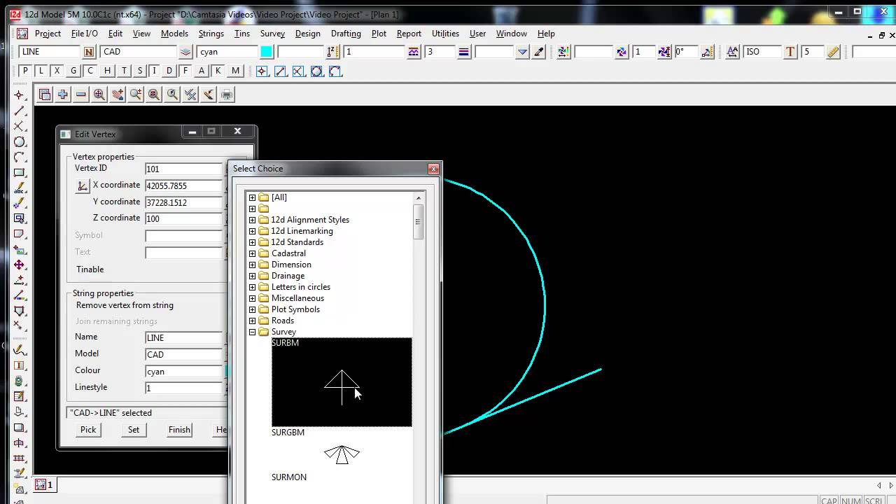 12d Model CAD - Edit Vertex