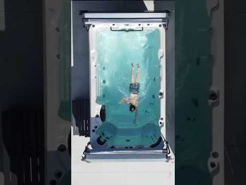 How To Install An All-in-one Pool Spa Combo! 🏗️ #swimspa #makeover #backyard #installation