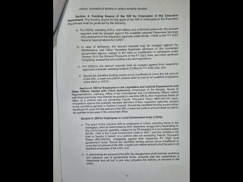 SRI for Government Employees.PBBM orders grant of incentive, rice allowance to government employees