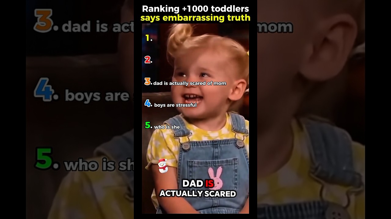 Ranking +1000 toddlers says embarrassing truth