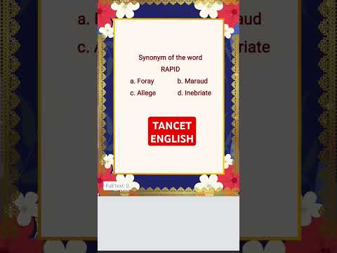tancet mba mca preparation 2025 in Tamil tancet english synonym the word RAPID #tancet #tancetmba