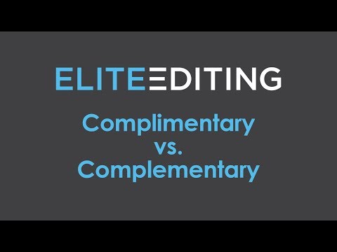 Complimentary vs Complementary