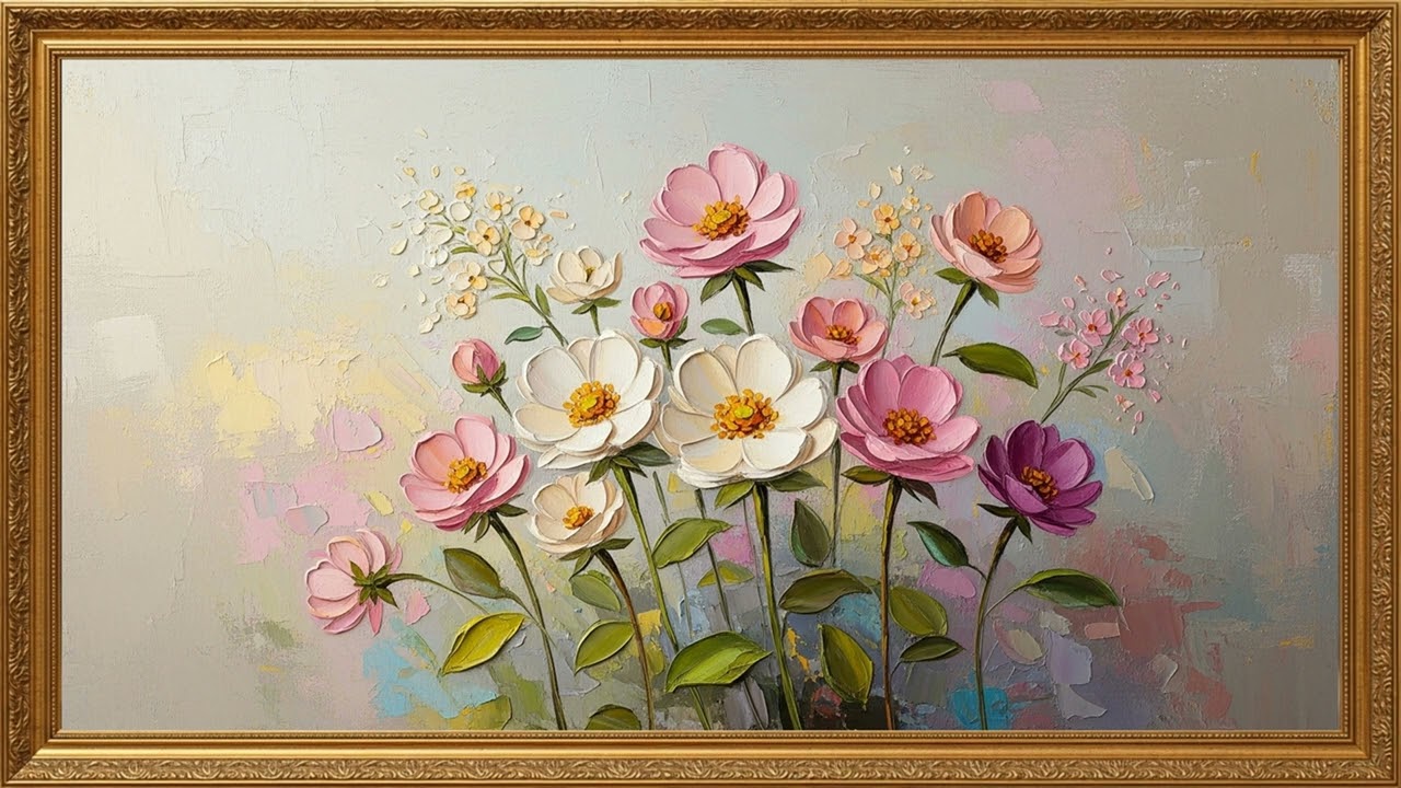 Turn Your TV Into Living Art 🌼 4K Floral Oil Painting Gallery | 12 Hours Relaxing TV Art Screensaver