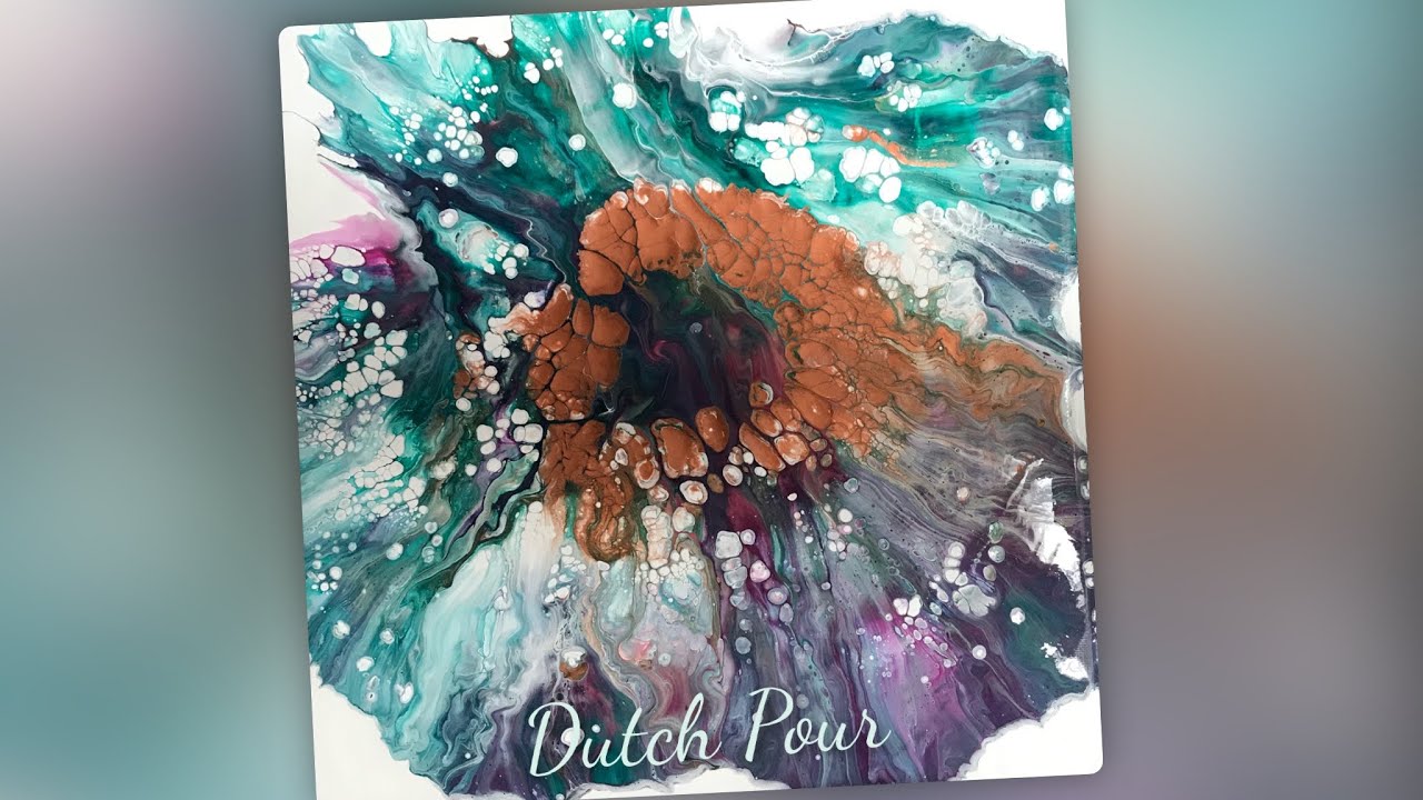 (455) Dutch Pour, Easy, Acrylic pouring, Fluid Art Technique