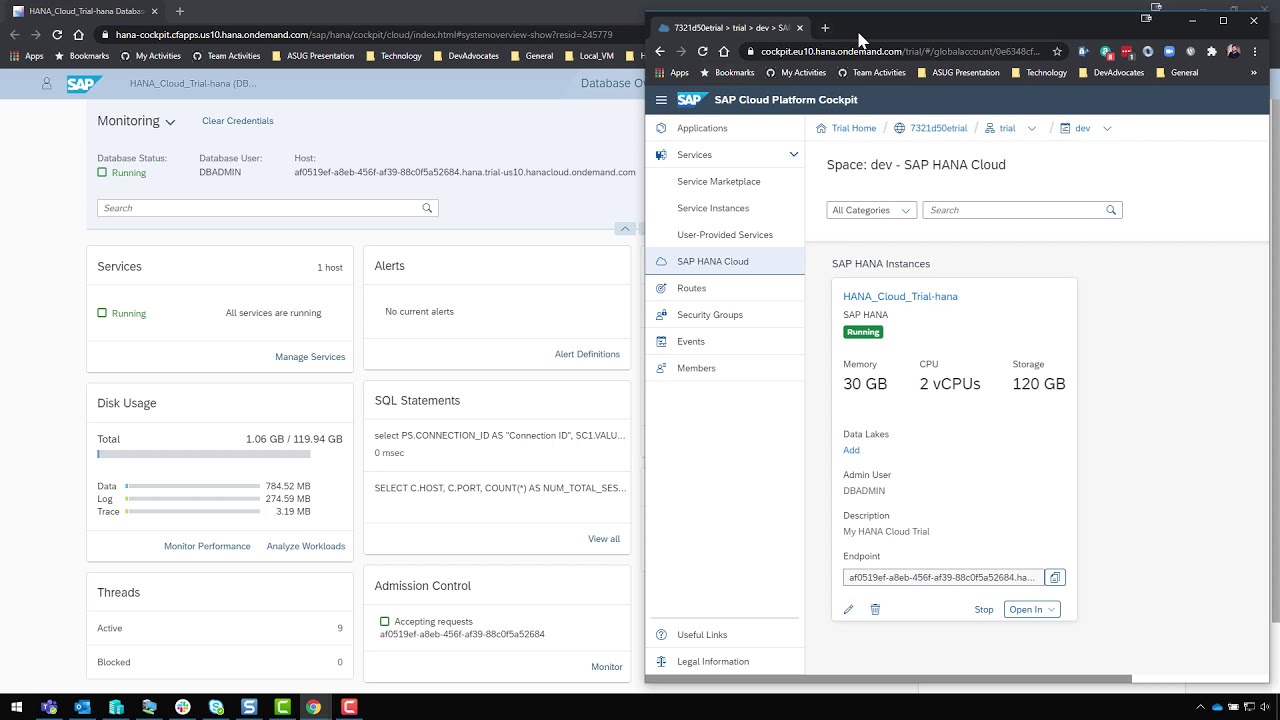 SAP HANA Cloud Trial Setup