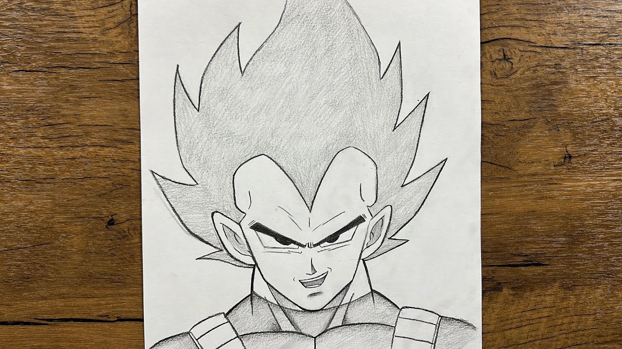 How to draw Vegeta step-by-step | Easy anime drawing for beginners