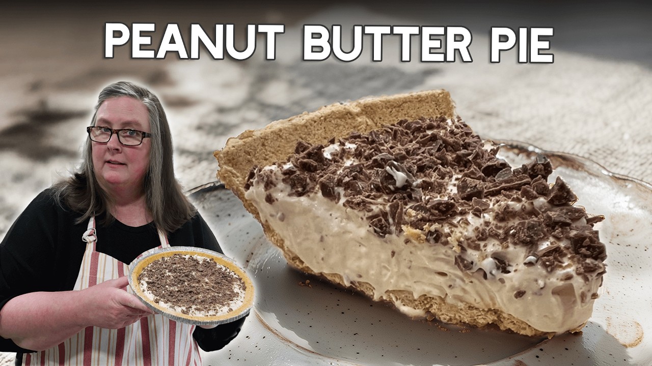 Easy Peanut Butter Pie - No Bake! Rich and Creamy Peanut Buttery Goodness
