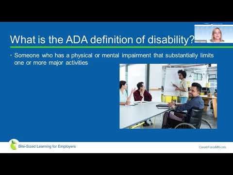 Bite Sized Learning Modules β Defining Disability and the Americans with Disabilities Act (ADA)