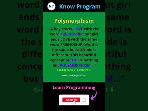 Definition of Polymorphism 😂😂.   | #shorts #oop #knowprogram