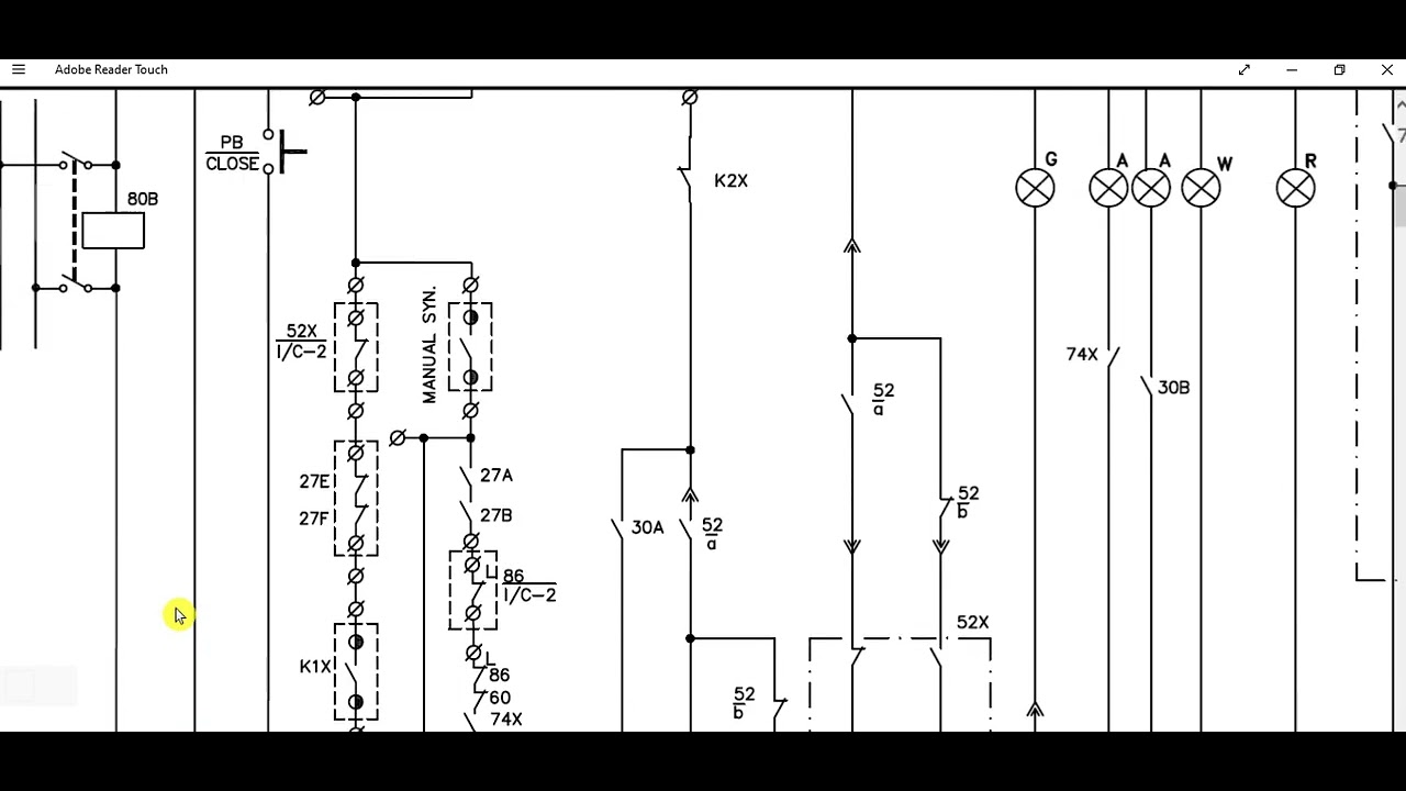 Control Schematic Diagram for Switchgear Incomer (Part 1)